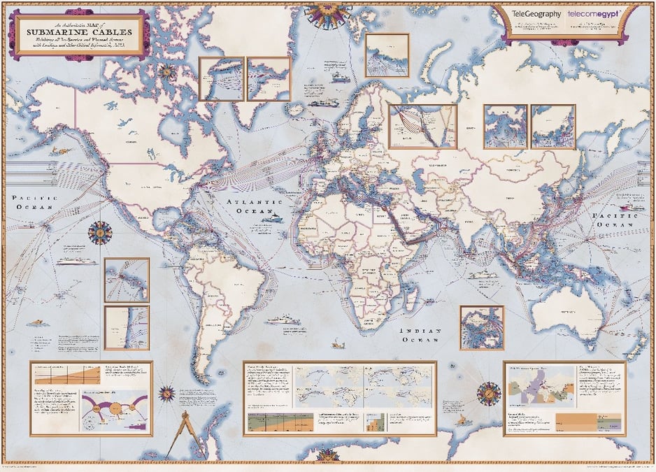 Futuristic 2025 Submarine Cable Map Unveils the Networks of Tomorrow